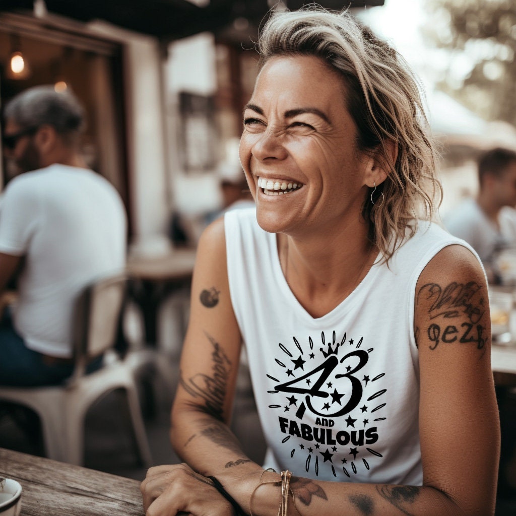 43 and Fabulous SVG, PNG, JPG Files Ideal 43rd Birthday Present for the ...