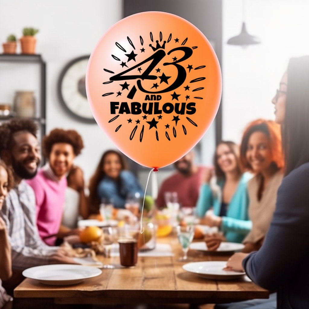 43 and Fabulous SVG, PNG, JPG Files - Ideal 43rd Birthday Present for ...
