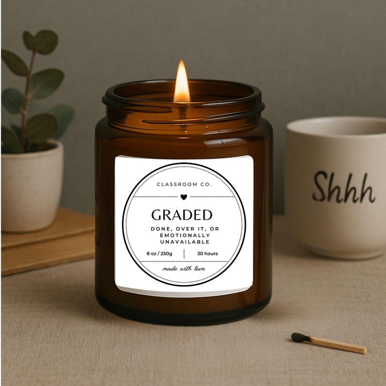Editable Candle Label Bundle,teacher Candle Label Template, Editable ...