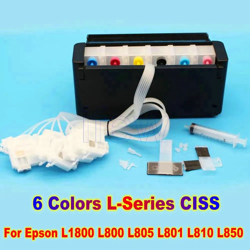 6 Colors L1800 CISS Ink Tank System Printer External Cartridge Device ...
