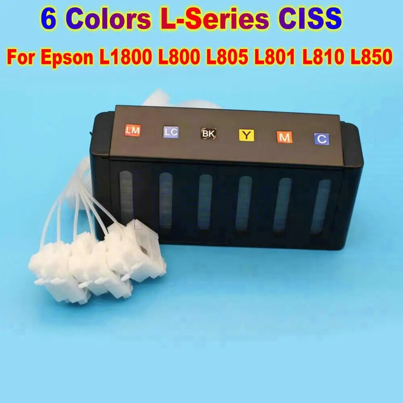 6 Colors L1800 CISS Ink Tank System Printer External Cartridge Device ...