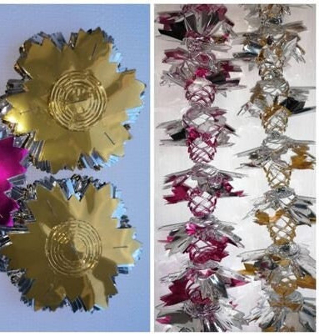 Foil Honeycomb Garland Vintage Foil Decoration 1980s USSR New Year ...