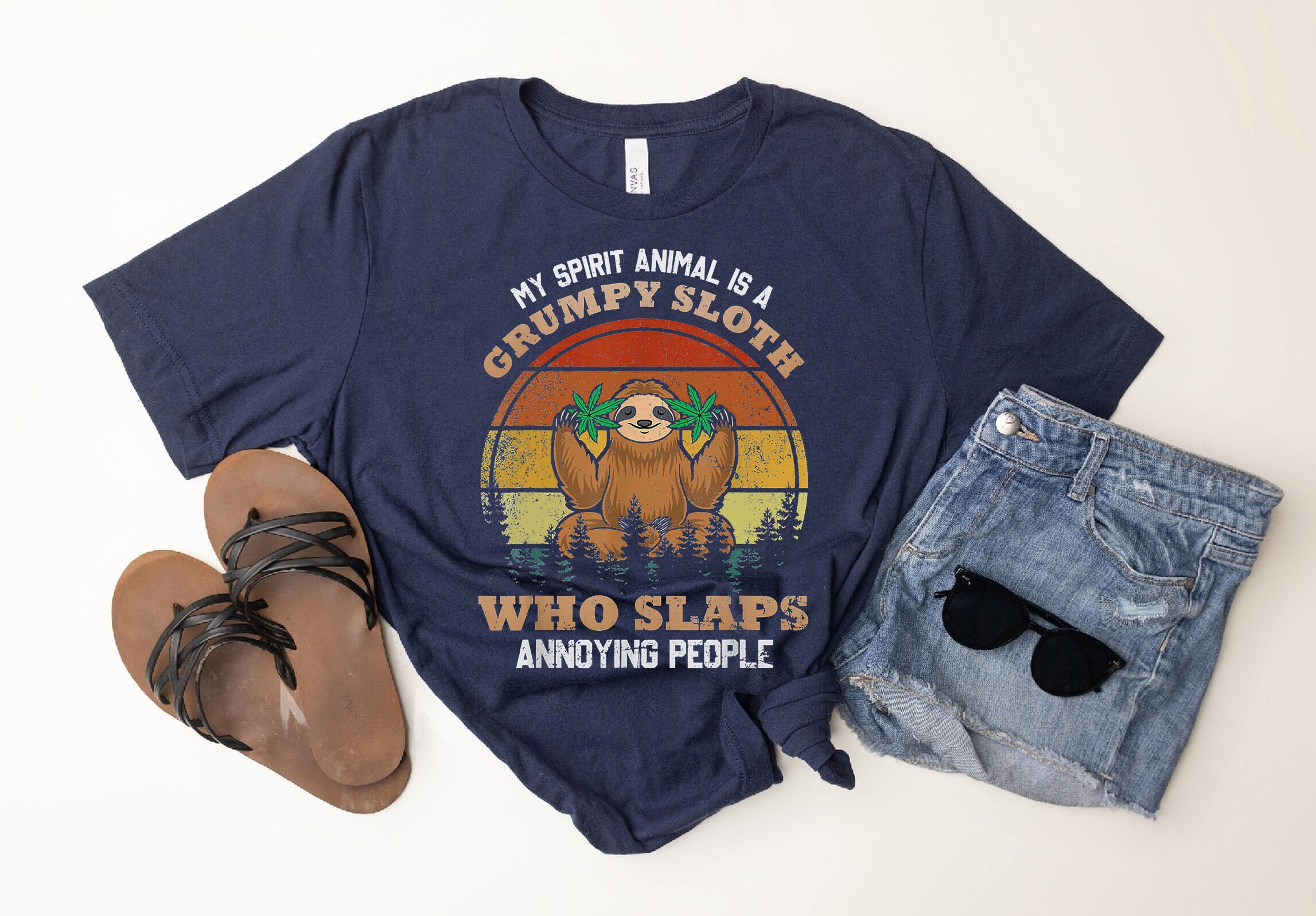 My Spirit Animal is A Grumpy Sloth Who Slaps Annoying People - Etsy