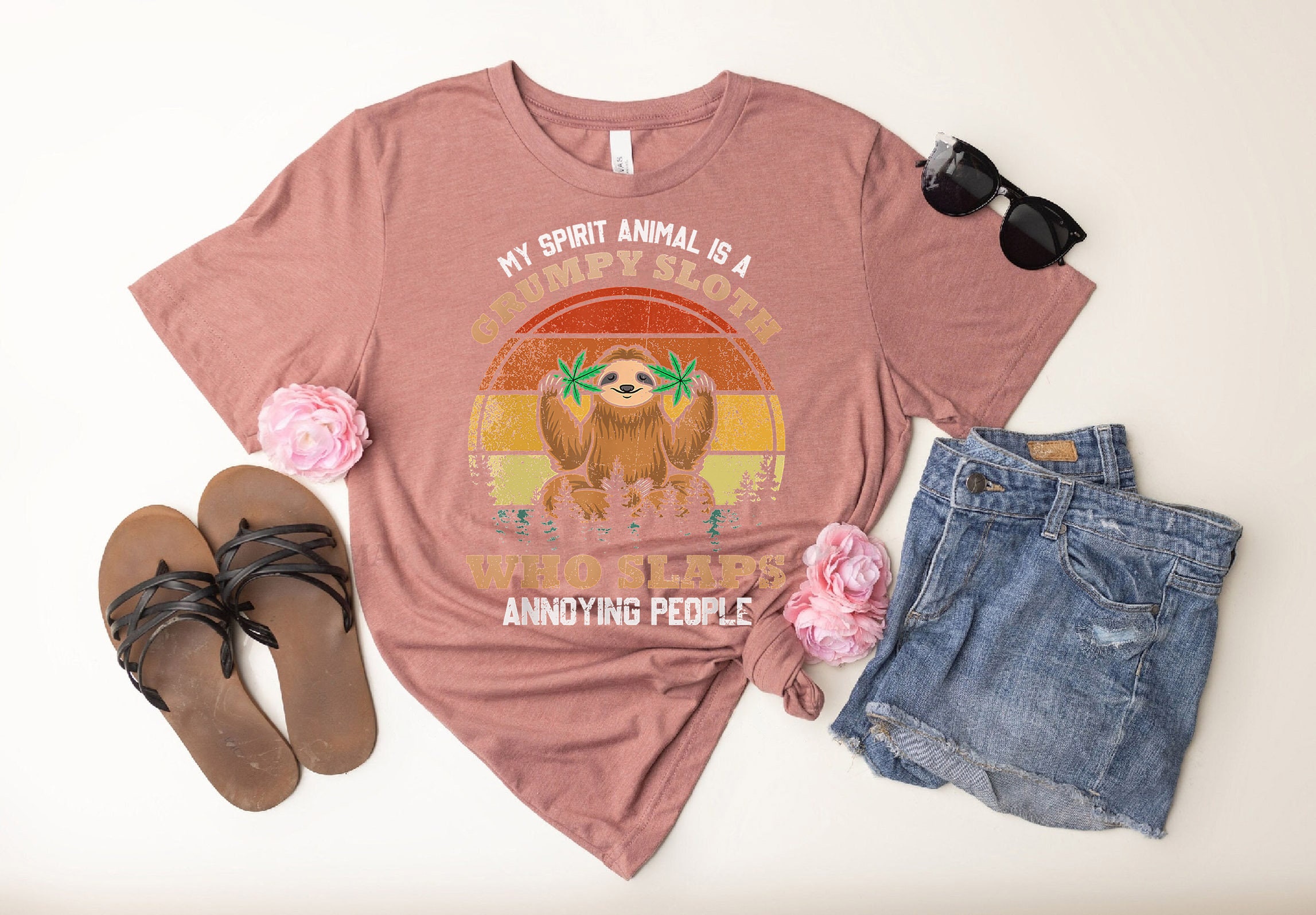 My Spirit Animal is A Grumpy Sloth Who Slaps Annoying People - Etsy