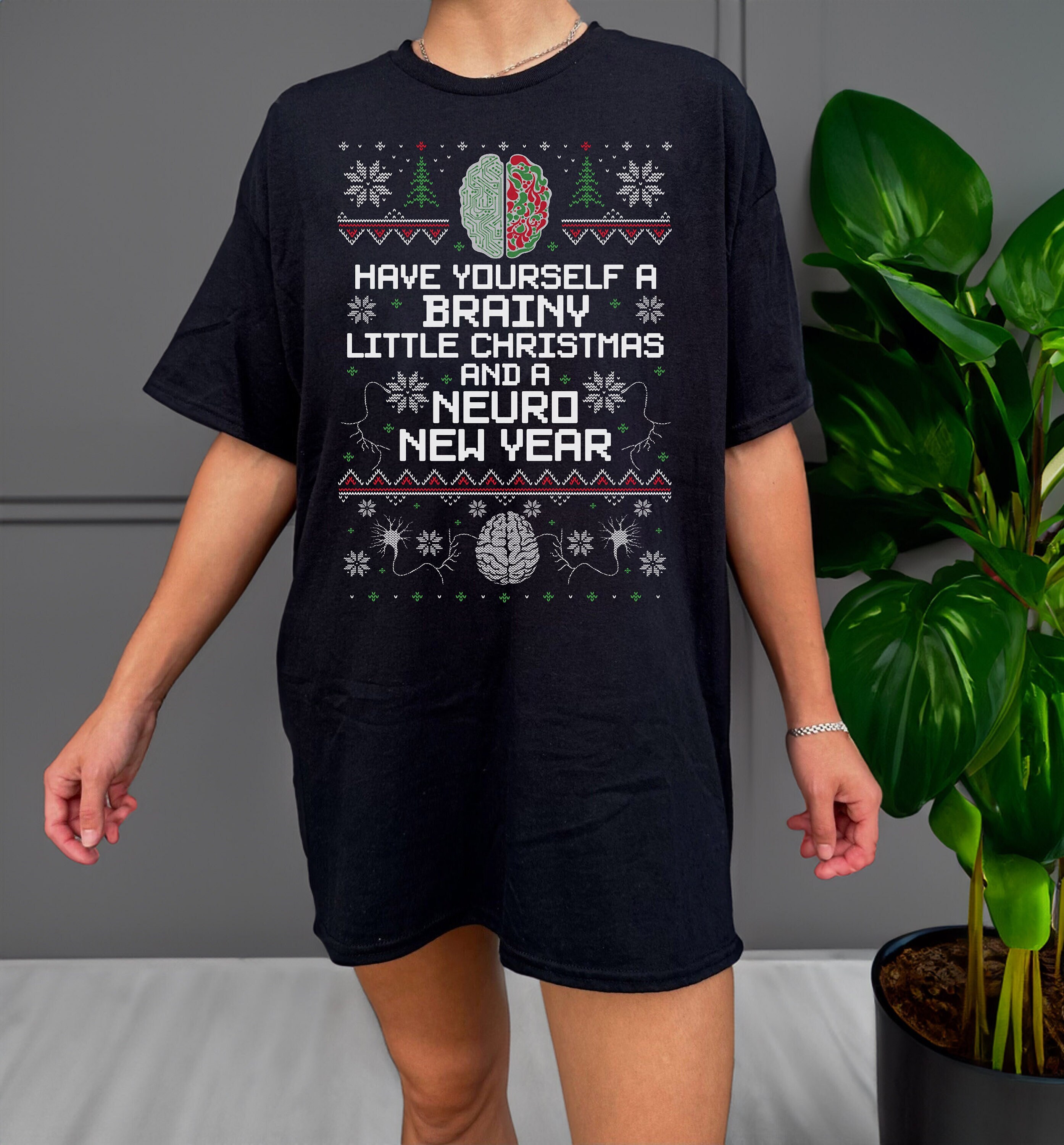 Funny Christmas Brainy Christmas and a Neuro New Year Ugly - Etsy