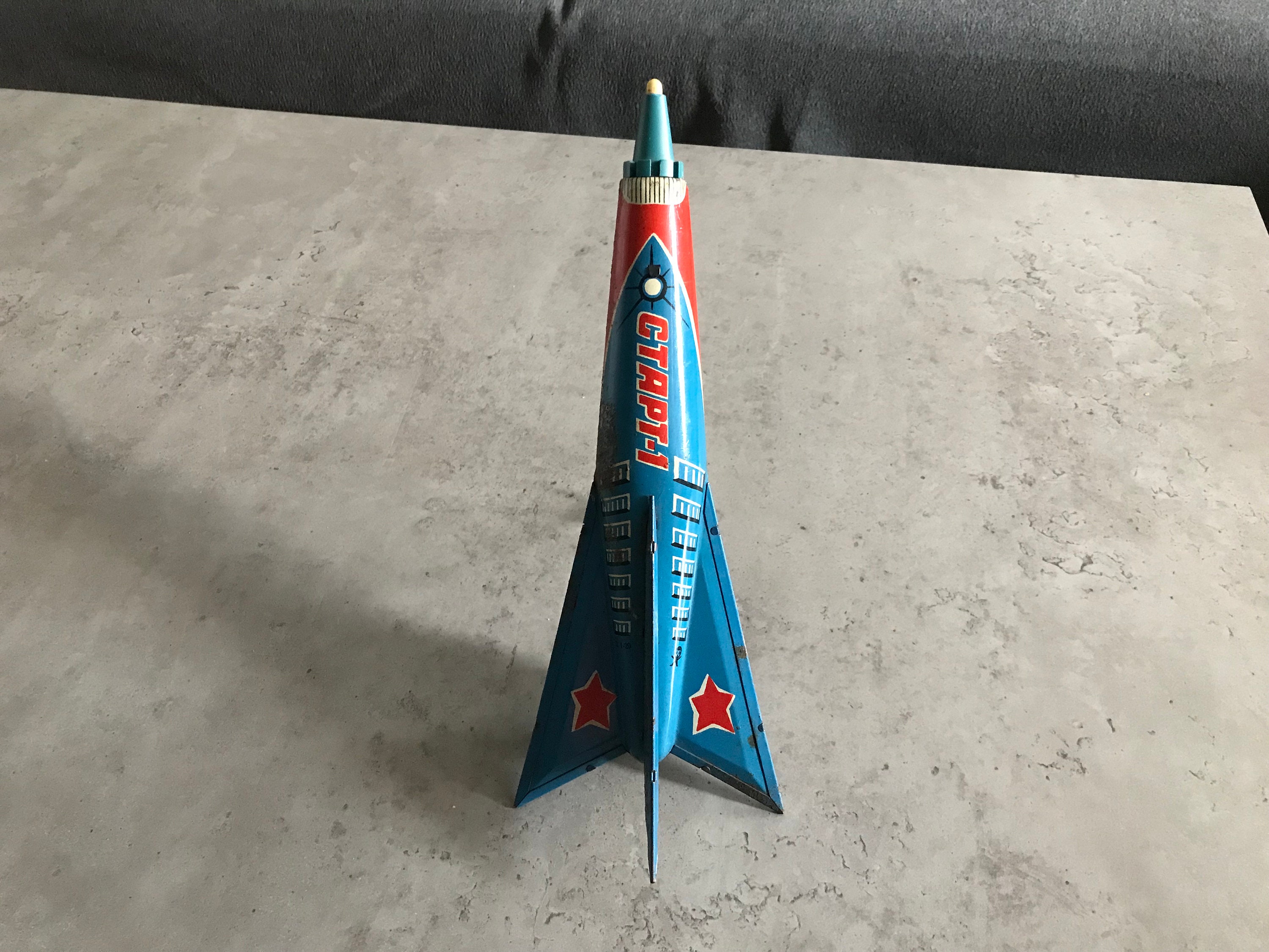 Vintage Rocket Tin Toy/ussr/friction Space Ship Toy/start1 - Etsy