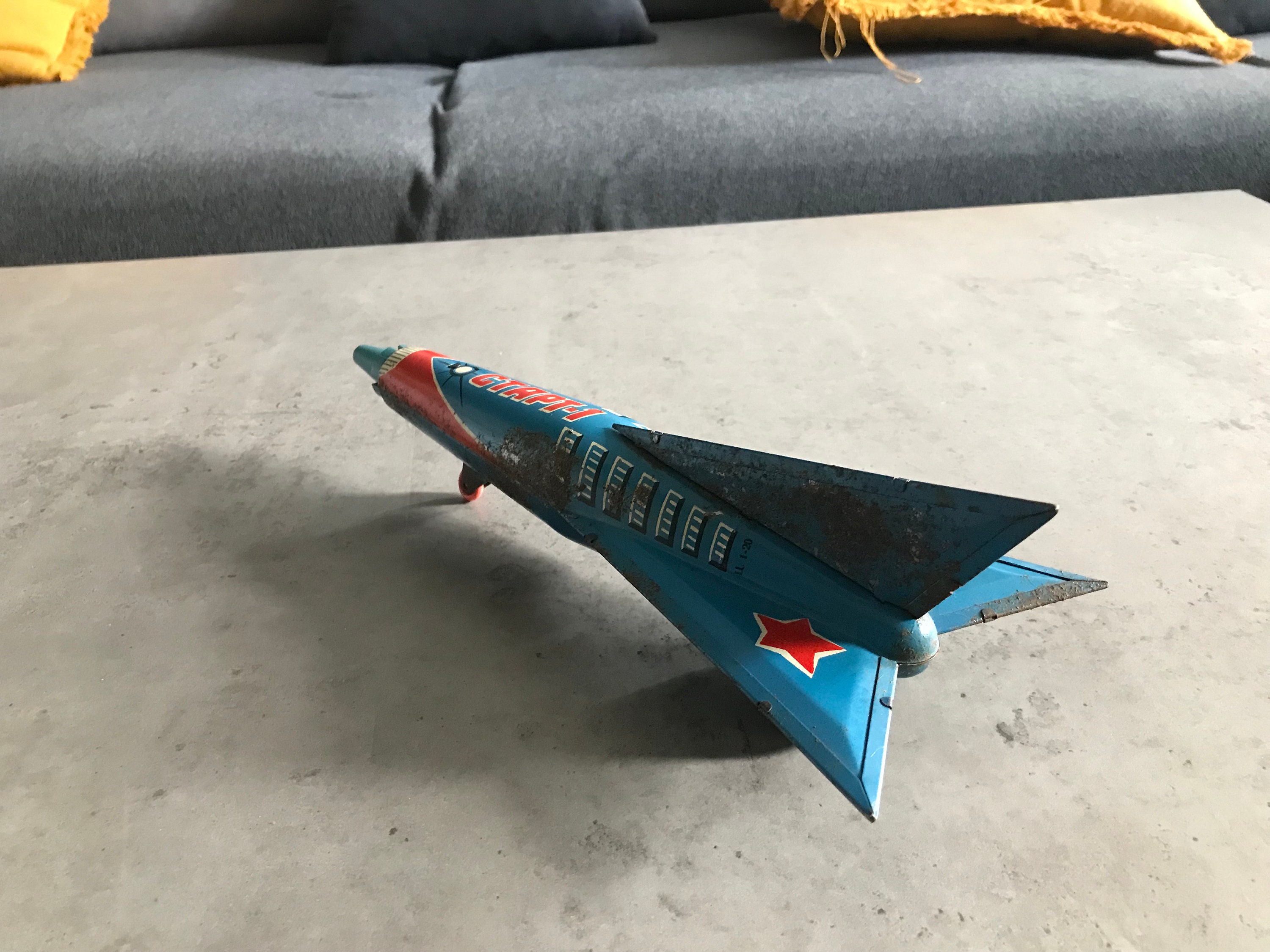 Vintage Rocket Tin Toy/ussr/friction Space Ship Toy/start1 - Etsy