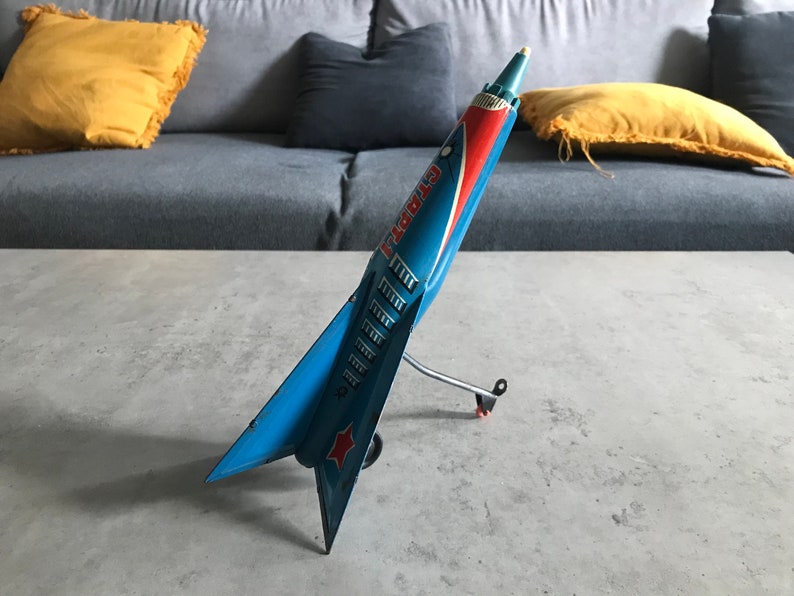Vintage Rocket Tin Toy/ussr/friction Space Ship Toy/start1 - Etsy