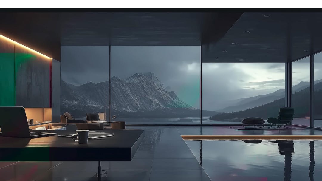 Ultra High Resolution Zoom Background, Modern Office, Norway Scenery ...