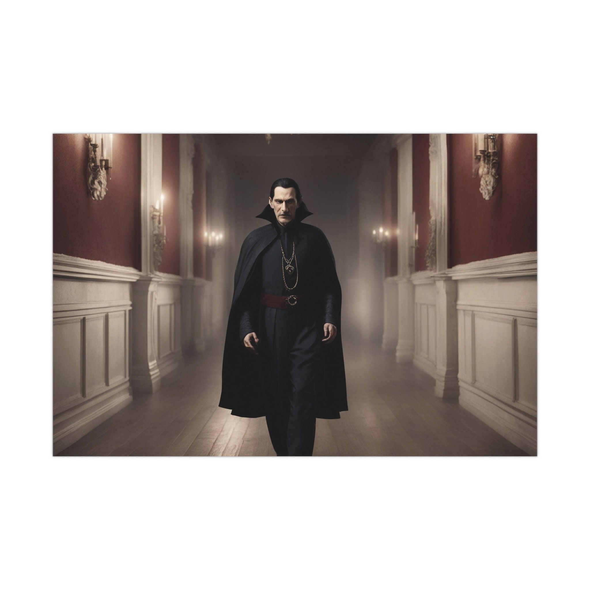 Halloween Dracula Wall Art Premium Matte Poster Vampire Scare Count ...