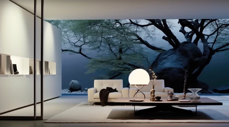 WFH Japan Digital Download Office Backdrop Minimalist Japanese Garden ...