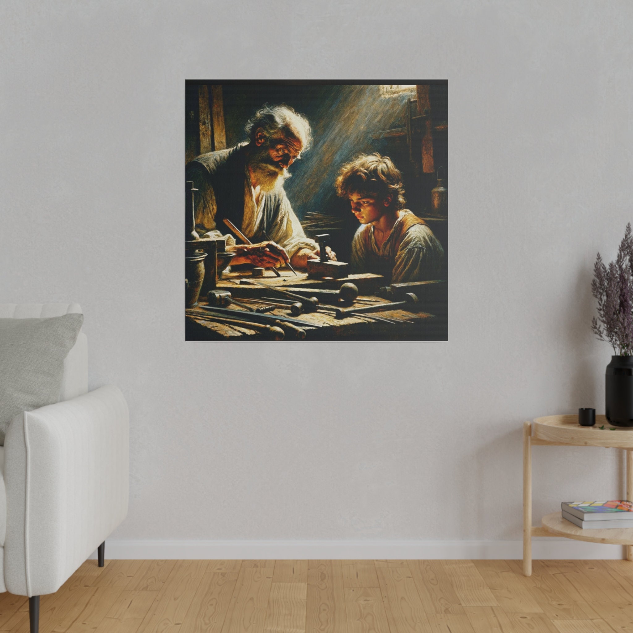 Square Shape Wall Art Caravaggio Style Baroque Era Matte Canvas, Ready ...