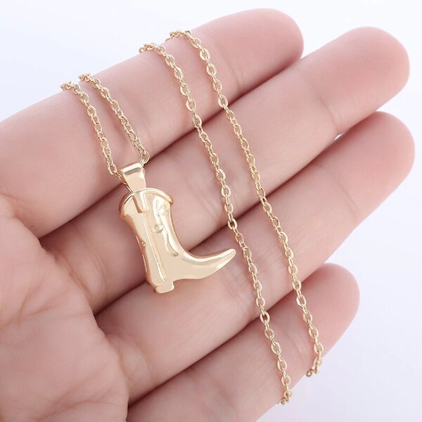 Cowboy Boot Necklace - Etsy