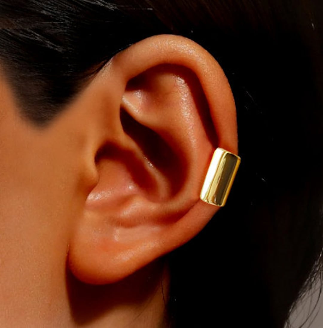 Gold Ear Cuff Minimalist Ear Cuff High Quality Fake Cartilage Piercing ...