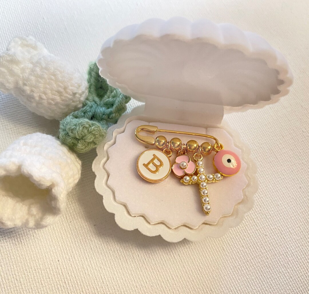 Personalized Gold Baby Pin | Baby Brooch | Baptism Pin | Stroller Pin ...