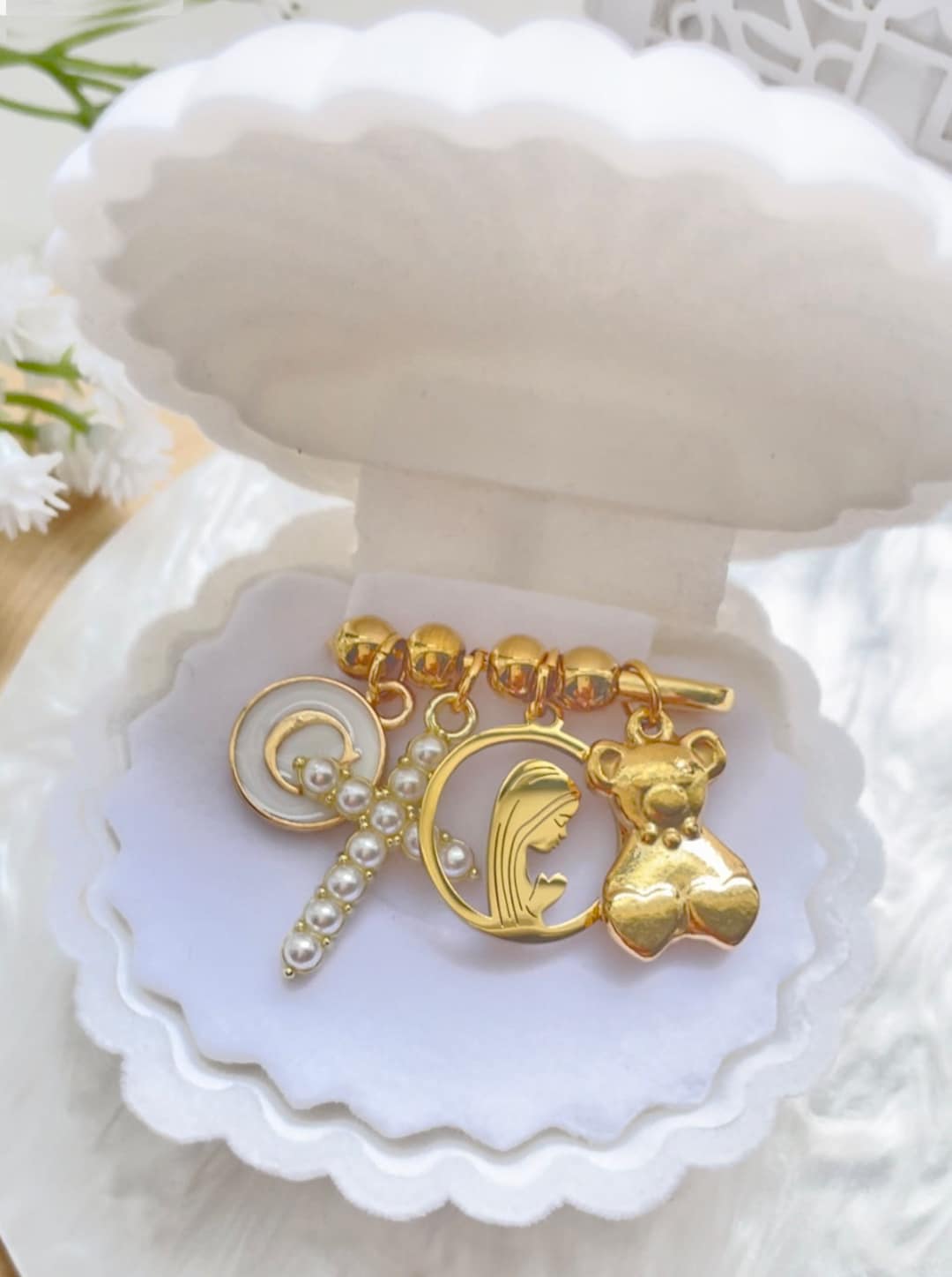 Personalized Gold Baby Pin | Baby Brooch | Baptism Pin | Stroller Pin ...