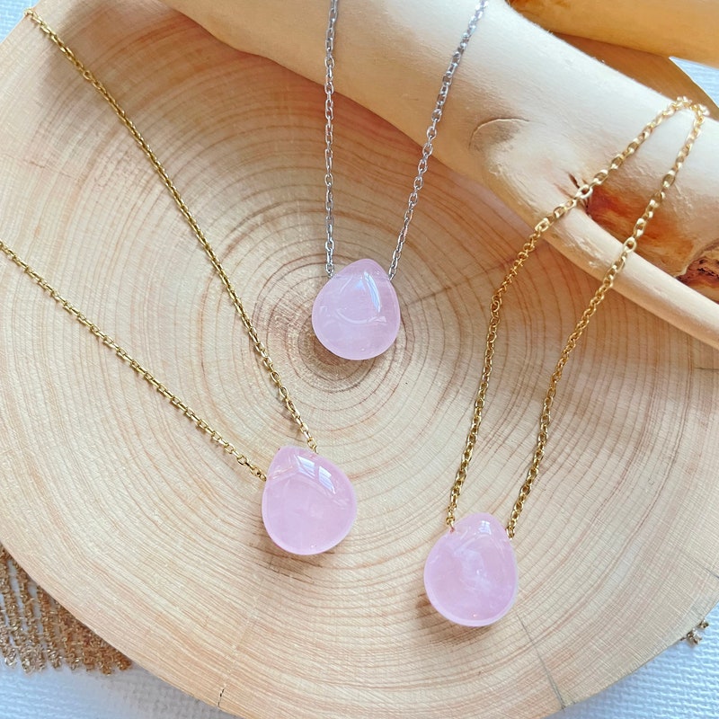 Pink Crystal Pendant - Etsy