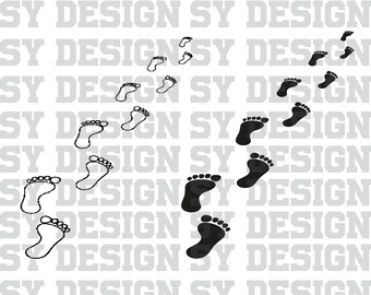 Footprint Svg, Footsteps Svg, Shoe Print SVG, Svg Files for Cricut, Svg ...