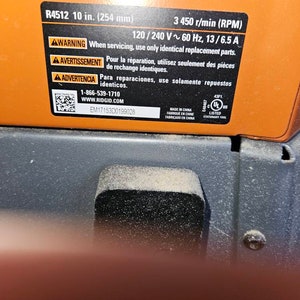 Ridgid R4512 Zero Clearance Insert - Etsy