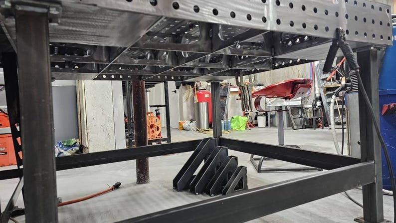 Welding Table 4 X 4 (48 X 48 X 1/4 Inch Steel) & Accessories Imperial ...