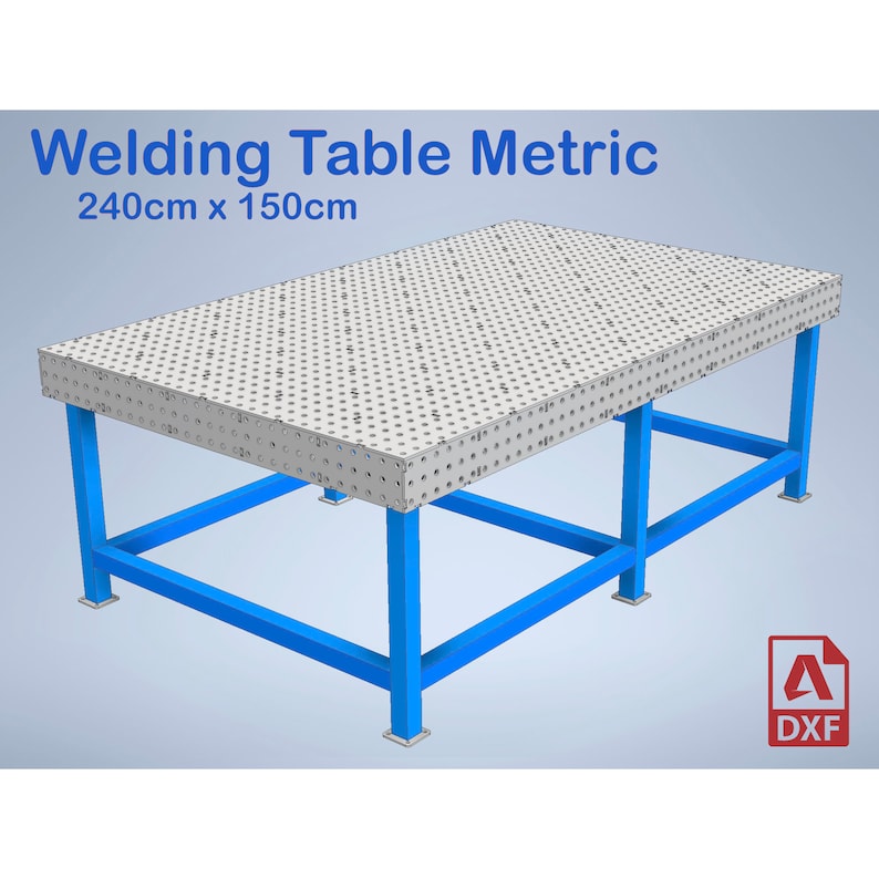 Welding Table 240 X 150 X 8mm - Metric - Laser Cutting DXF Files - Etsy