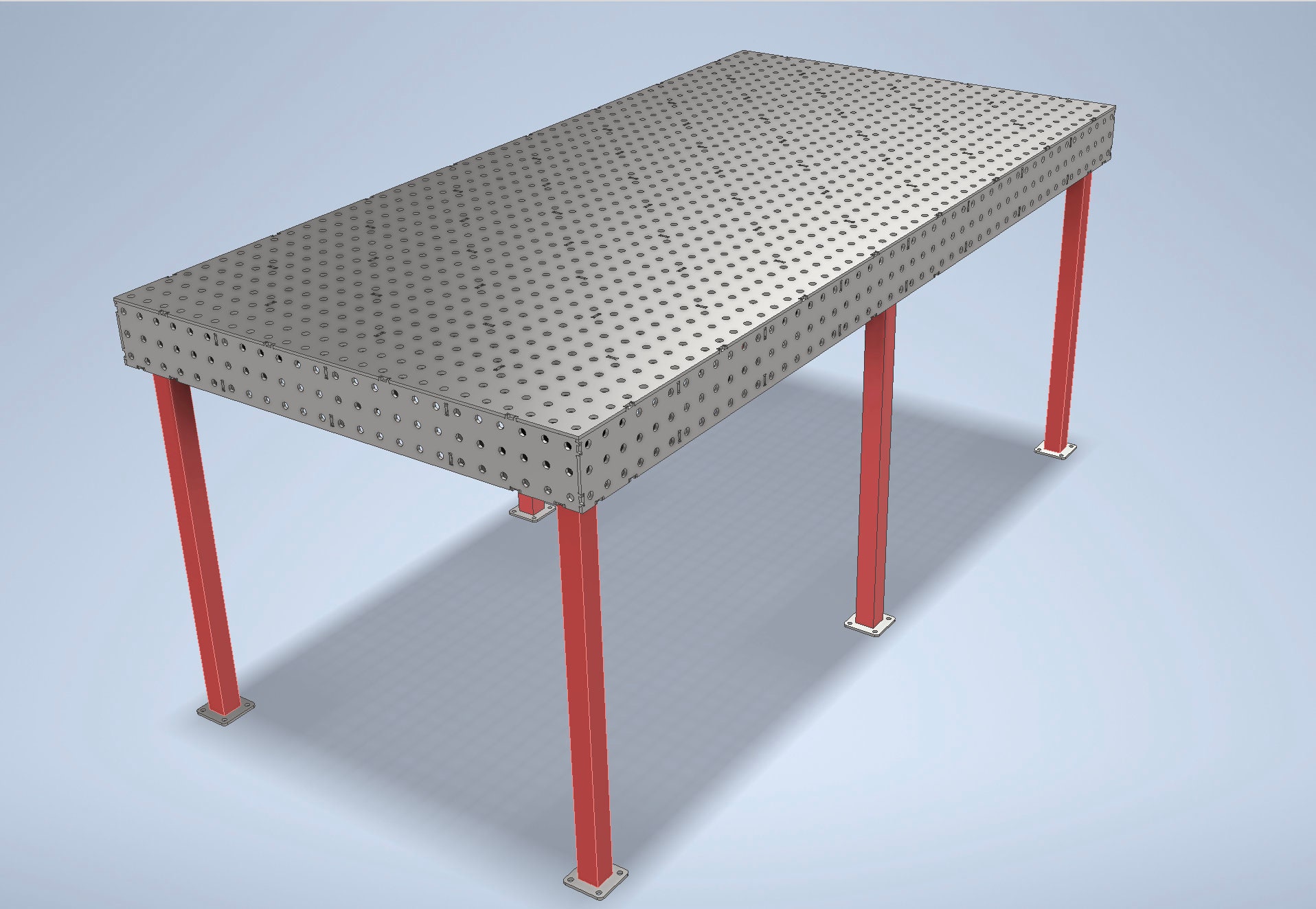 Welding Table 4 X 8 (48 X 96 X 1/4 Inch Steel) - Imperial - Fab Block ...