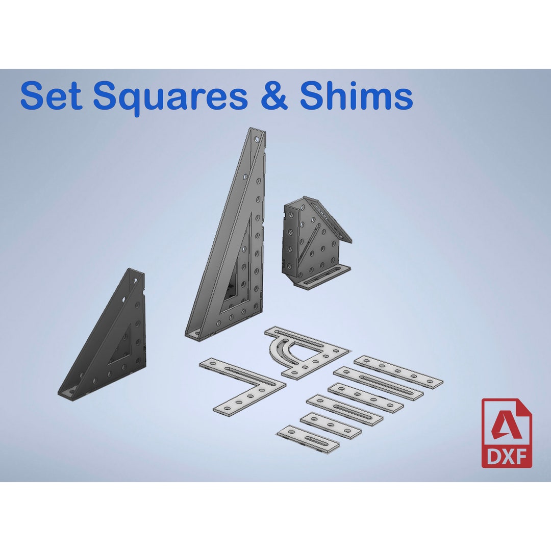 Set Squares & Shims Metric - Laser Cutting DXF Files - Etsy
