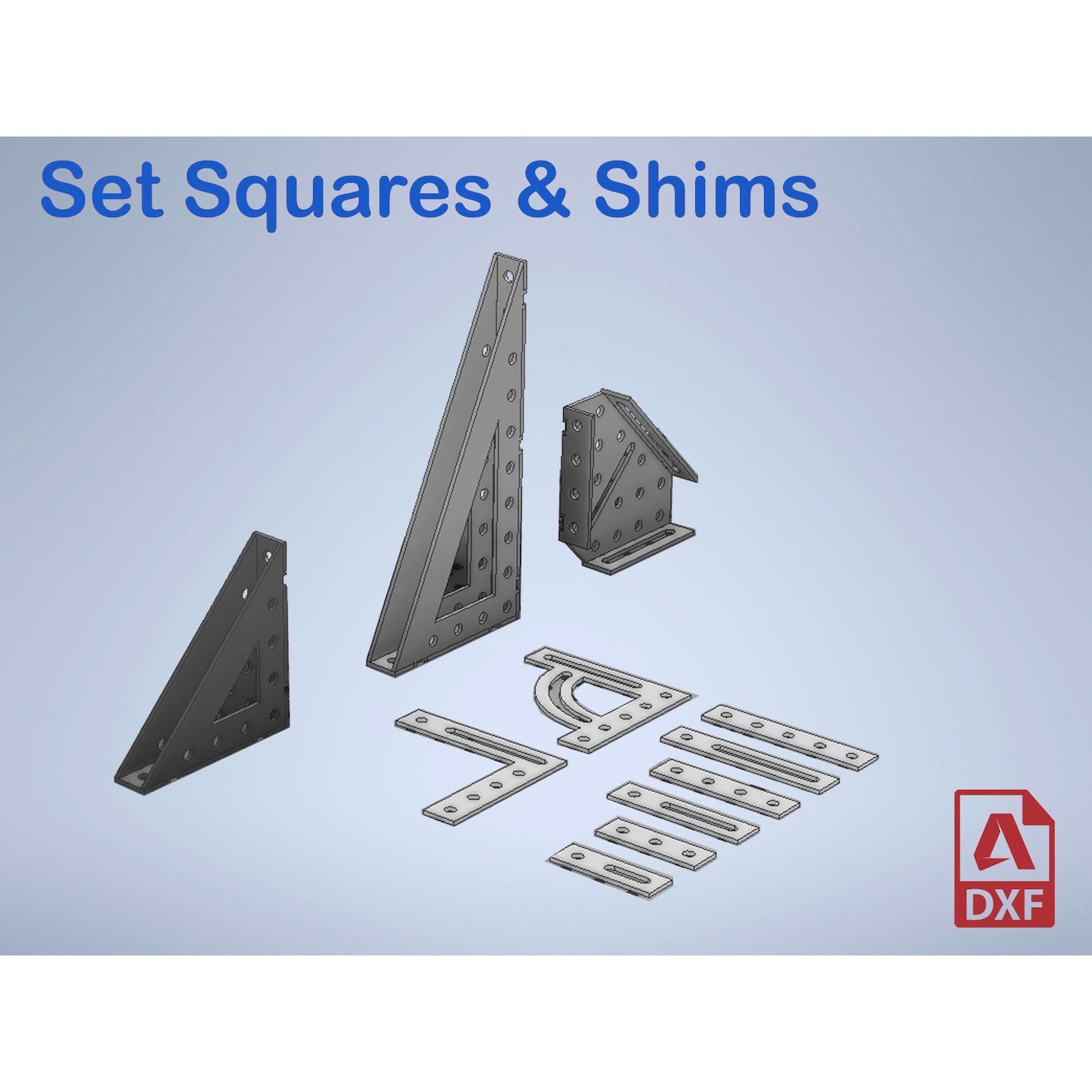 Set Squares & Shims Metric Laser Cutting DXF Files - Etsy