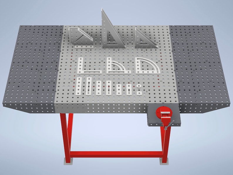 Welding Table 4 X 4 (48 X 48 X 1/4 Inch Steel) & Accessories Imperial ...