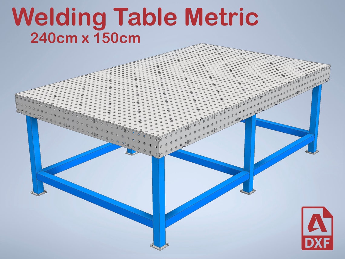 Welding Table 240 X 150 X 8mm Metric Laser Cutting DXF Files - Etsy