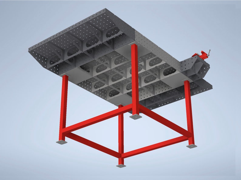 Welding Table 4 X 4 (48 X 48 X 1/4 Inch Steel) & Accessories Imperial ...