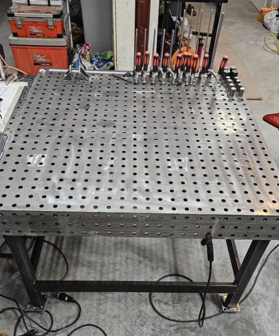 Welding Table 4 X 4 (48 X 48 X 1/4 Inch Steel) & Accessories Imperial ...