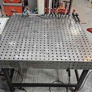 Welding Table 4 X 4 (48 X 48 X 1/4 Inch Steel) & Accessories Imperial ...