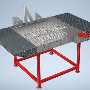Welding Table 4 X 4 (48 X 48 X 1/4 Inch Steel) & Accessories Imperial ...