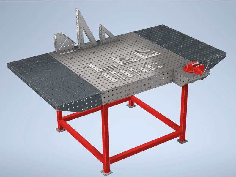 Welding Table 4 X 4 (48 X 48 X 1/4 Inch Steel) & Accessories Imperial ...