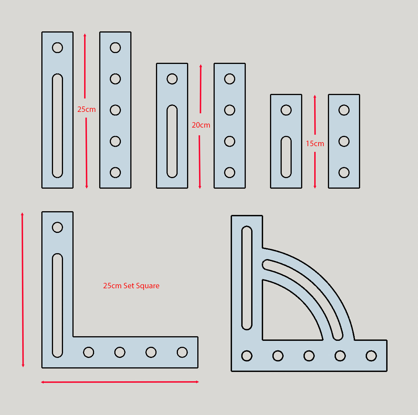 Set Squares & Shims Metric Laser Cutting DXF Files - Etsy