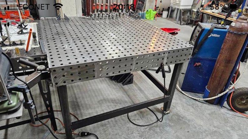 Welding Table 4 X 4 48 X 48 X 1/4 Inch Steel Imperial Fab Block Table ...