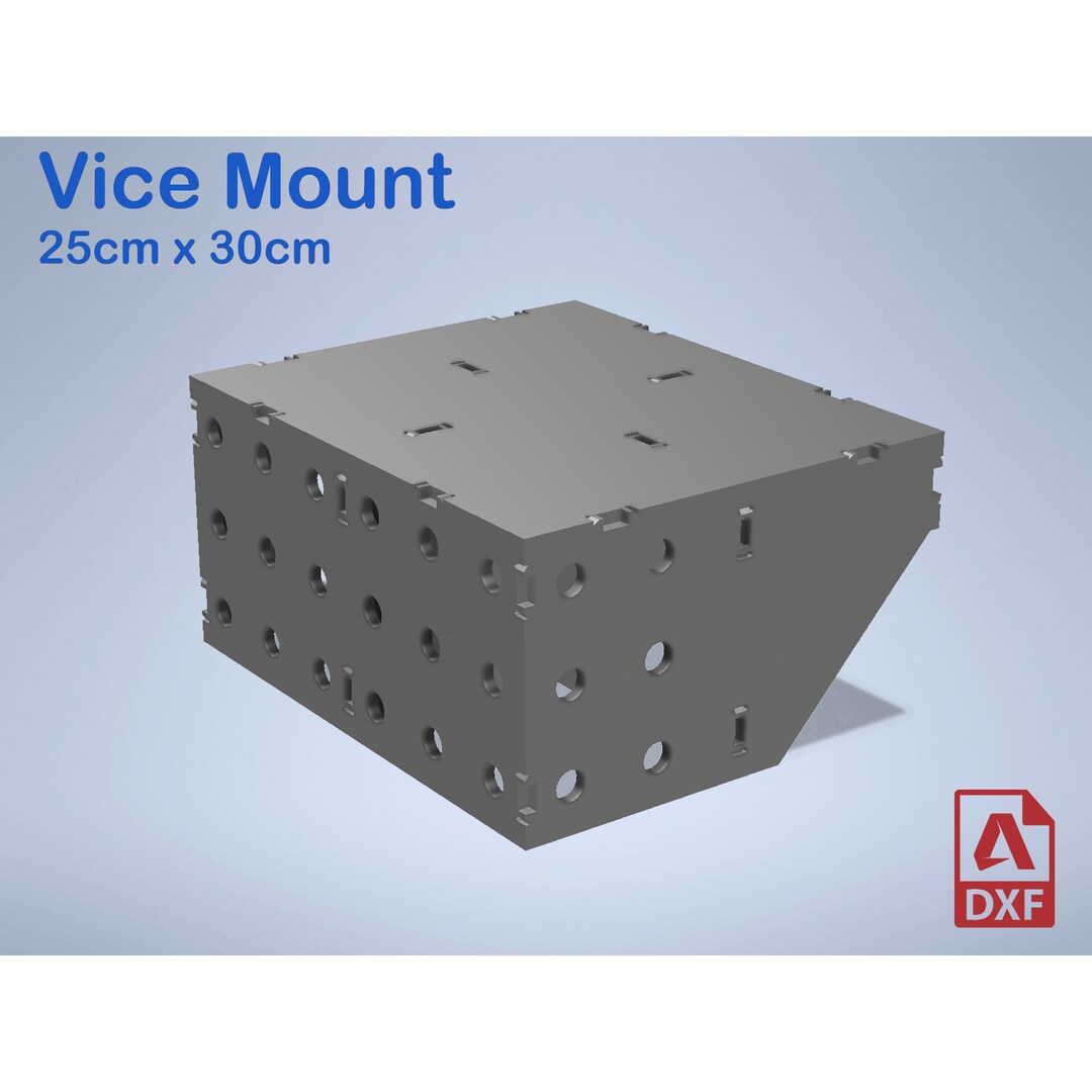 Vice Mount Metric - 30cm X 25cm X 6mm - Laser Cutting DXF File - Etsy