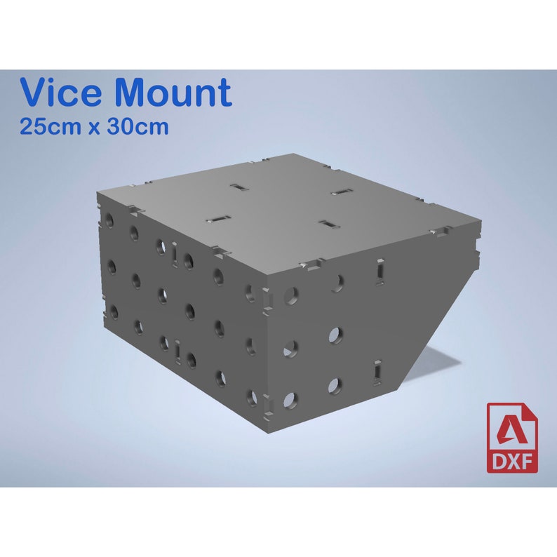 Vice Mount Metric - 30cm X 25cm X 6mm - Laser Cutting DXF File - Etsy