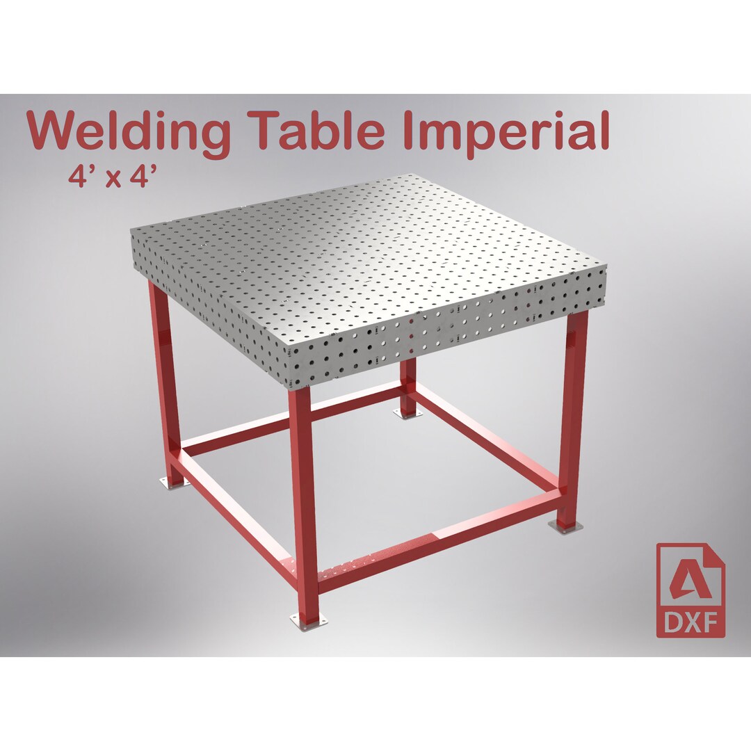 Welding Table 4 X 4 (48 X 48 X 1/4 Inch Steel) - Imperial - Fab Block ...