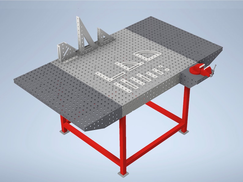 Welding Table 4 X 4 (48 X 48 X 1/4 Inch Steel) & Accessories Imperial ...