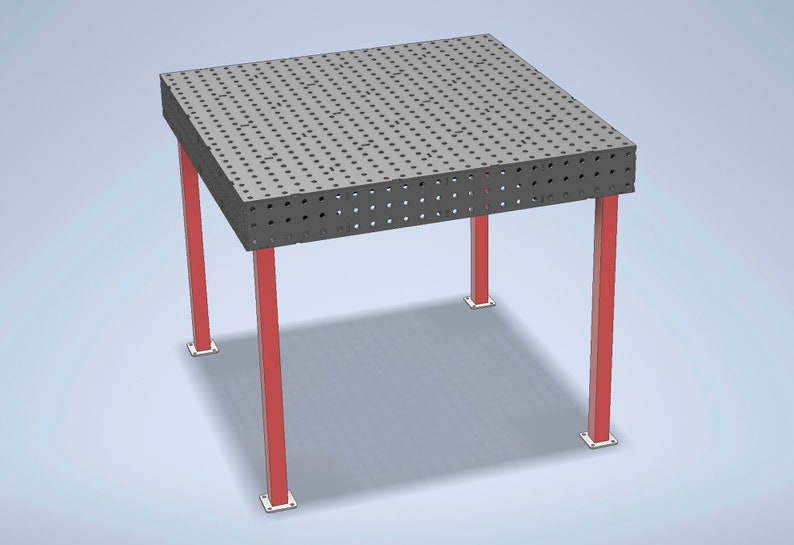 Welding Table 4 X 4 (48 X 48 X 1/4 Inch Steel) - Imperial - Fab Block ...