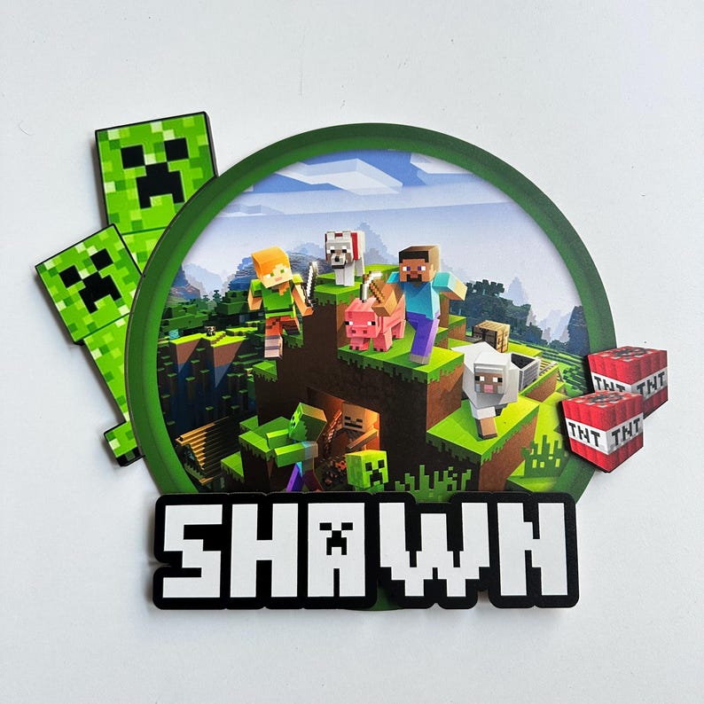 Mining Theme Door Sign, Custom Name Wall Art for Kids ,gamer Birthday ...