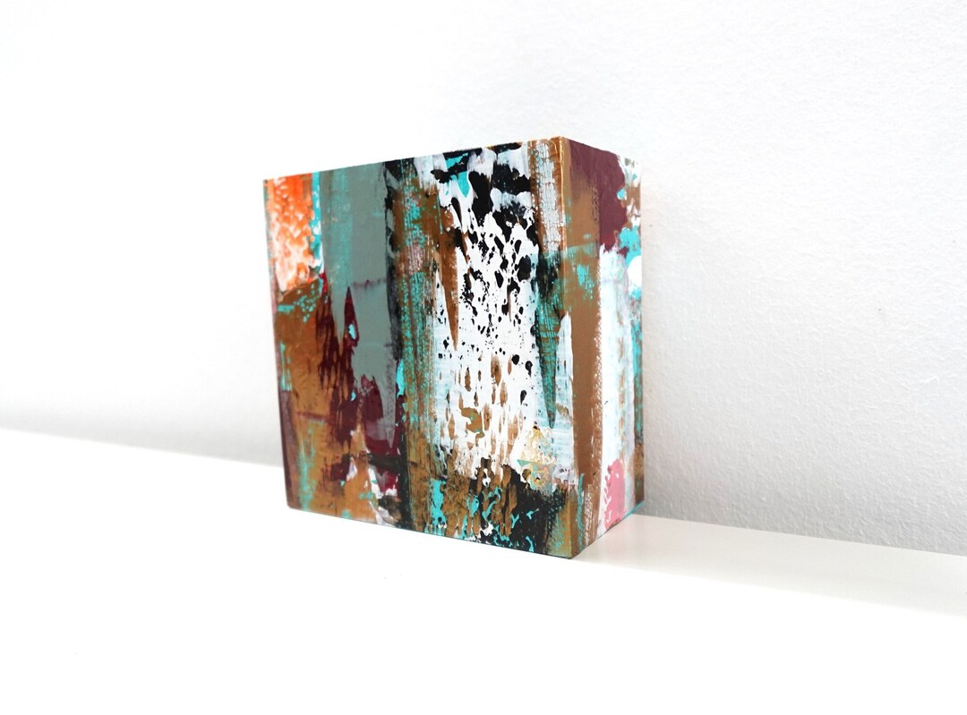Art Object Wall Art Handmade Acrylic Painting on Wood as a Wall ...