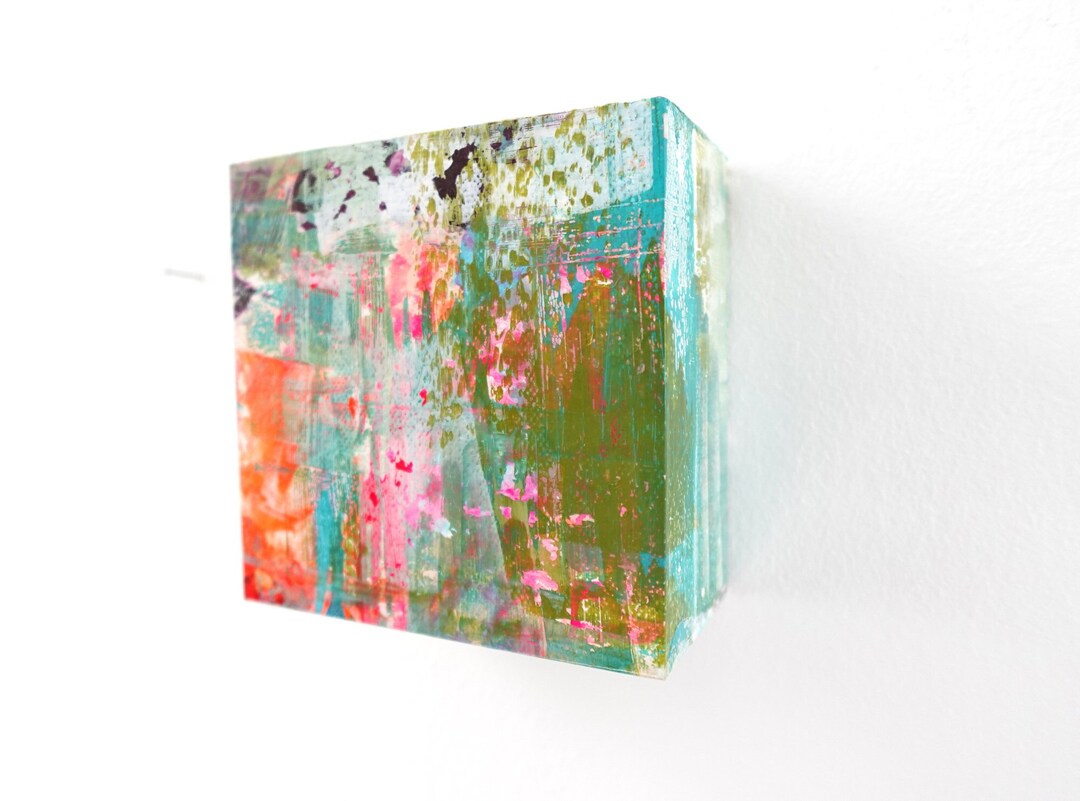 Art Object Handmade Acrylic Painting on Wood Ready to Hang or Stand as ...
