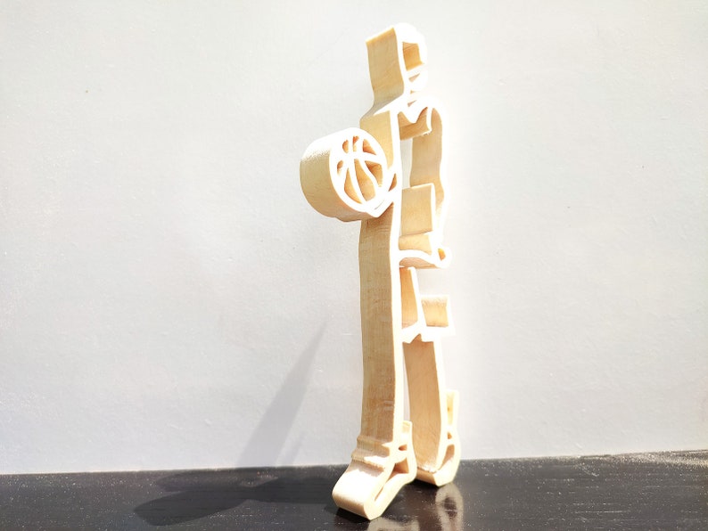 Basketball Player Minimal Handmade Wood Art - Etsy