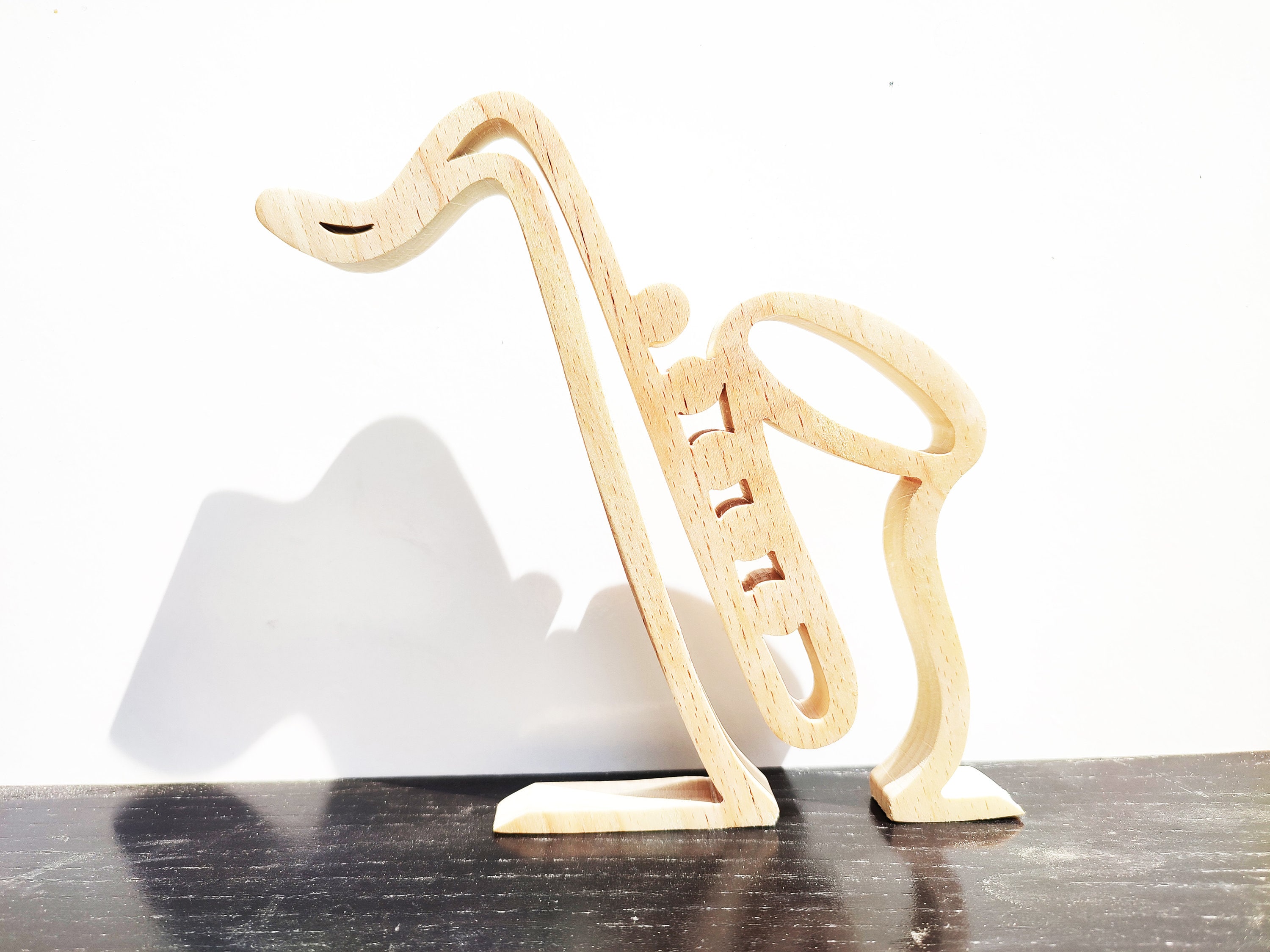 Saxophone Minimal Handmade Wood Art - Etsy