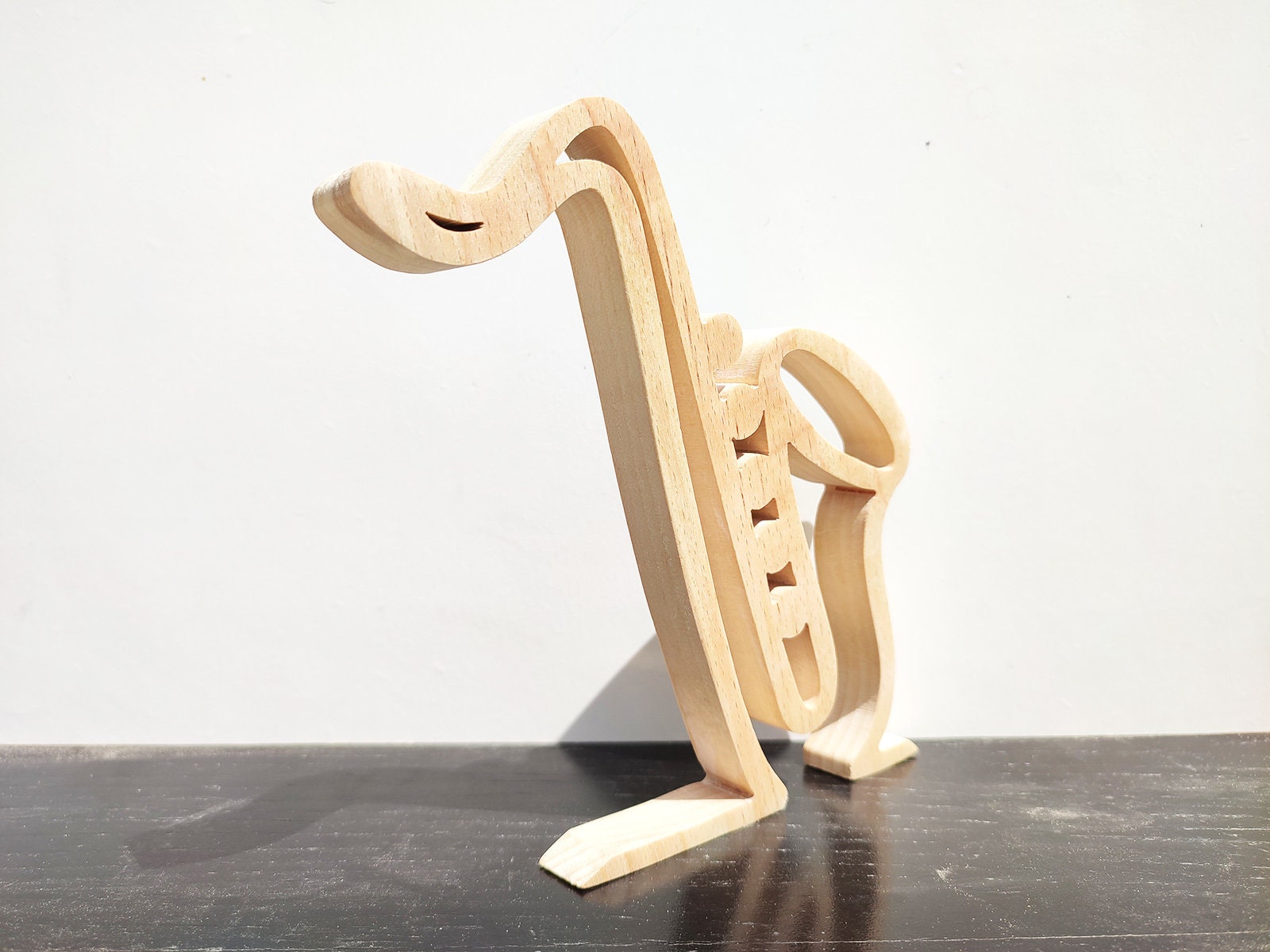 Saxophone Minimal Handmade Wood Art - Etsy