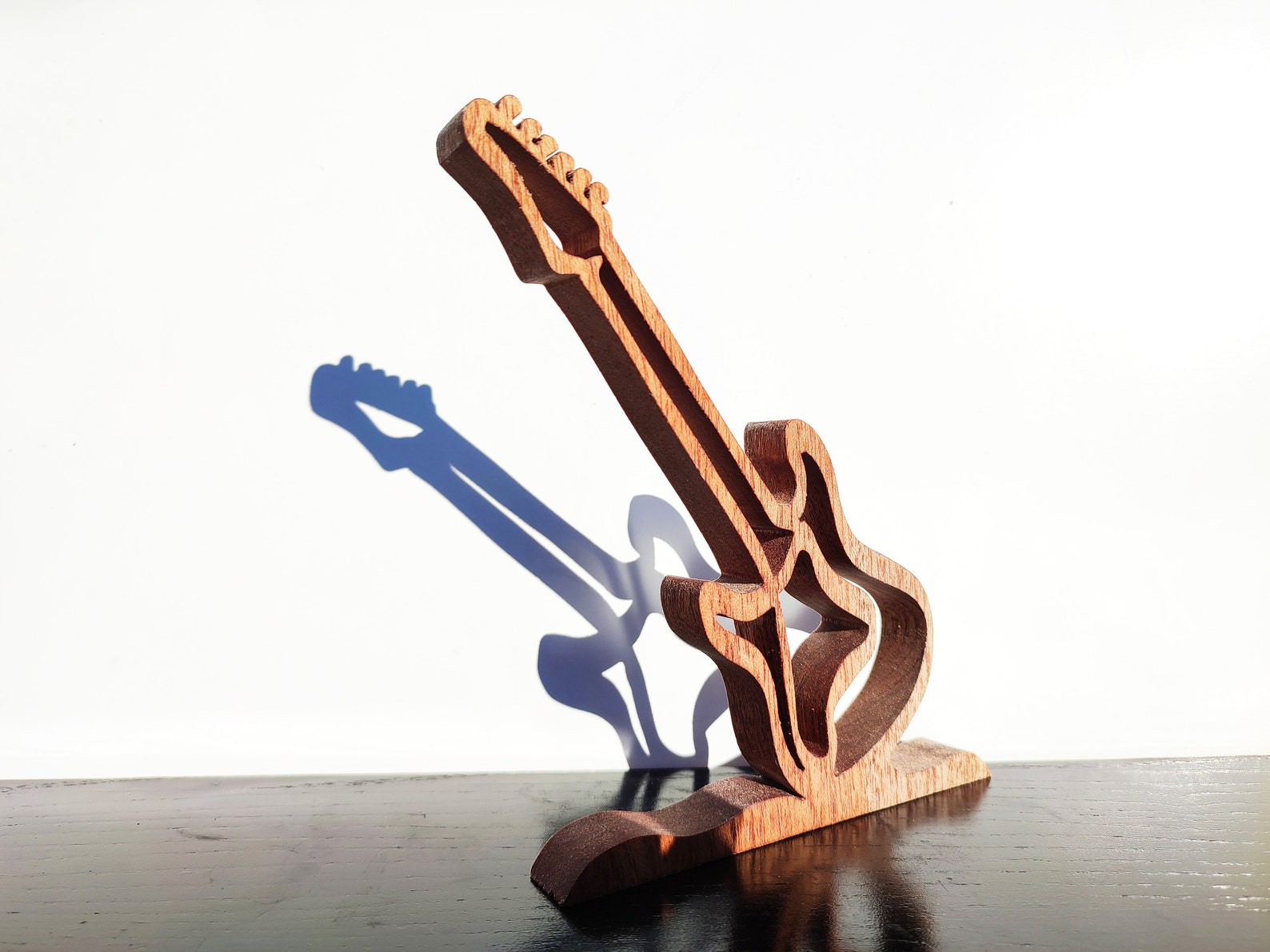 Guitar Minimal Handmade Wood Art | Etsy