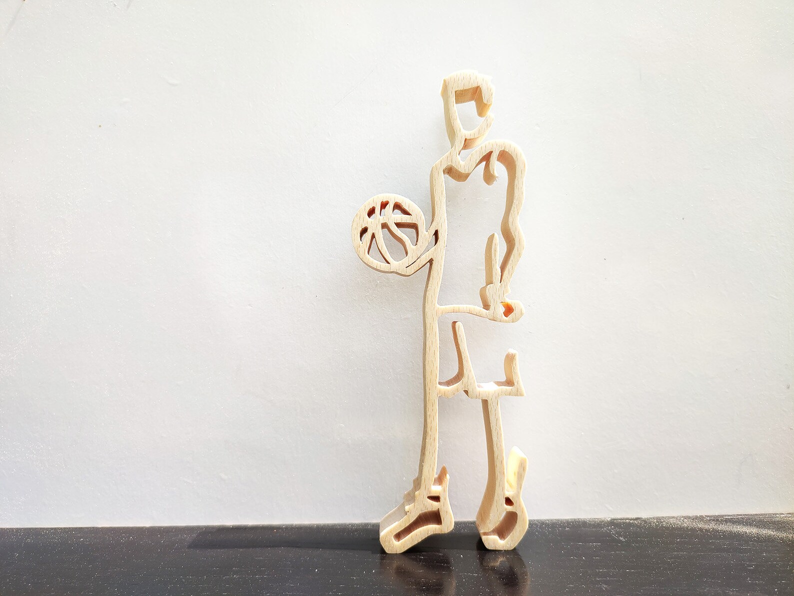 Basketball Player Minimal Handmade Wood Art | Etsy